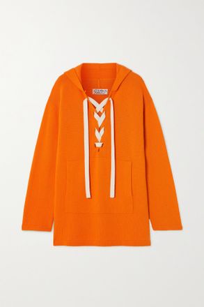 Clements Ribeiro Dakota Baja Kapuzenpullover Aus Kaschmir Mit Schn&uuml;rung - Orange