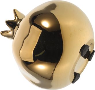 Cabilock Granatapfelf&ouml;rmige Vase aus Keramik mit Goldener Oberfl&auml;che Dekovase f&uuml;r Blumenarrangements oder Trockenblumenhalter als Tischdekoration