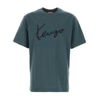 Kenzo Homme, Tops, Bleu, Taille: M T-shirt Classique Signature