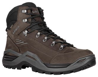 Lowa Wanderschuh LOWA RENEGADE EVO GTX MID, Herren, Gr. 41,5, schwarz (dunkelbraun, schwarz), Leder, Schuhe Wanderschuh, wasserdicht, winddicht,atmungsakti
