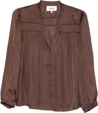 BA&SH Bluse mit V-Ausschnitt - Braun