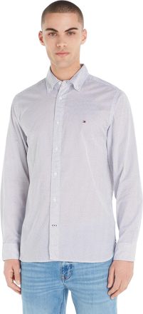 Tommy Hilfiger CORE FLEX MINI GEO PRT RF SHIRT Freizeithemden Herren, Weiß (White / Carbon Navy), XS