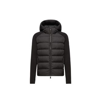 Moncler Moncler Padded Polartec Zip-up Hoodie, Men, Black, Size: 3xl
