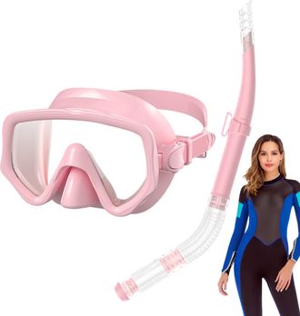 Generico Schnorchelausrüstung für Erwachsene | Schnorchelausrüstung für Erwachsene - Silikonbrille mit breitem Panoramablick und Gesichtsabdeckung für erwachse