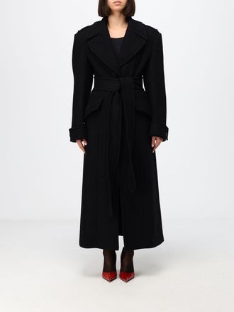 Blumarine Long manteau peignoir oversize en laine m&eacute;lang&eacute;e avec ceinture &agrave; nouer