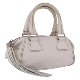 Chanel Sac &agrave; main mini vintage doccasion - Femme - Pre-owned - Blanc - Taille: ONE Size