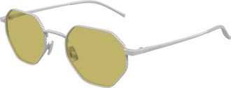 Bottega Veneta Intrecciato Geometrische Sonnenbrille - - Accessories - unisex - Grau - 51 MM