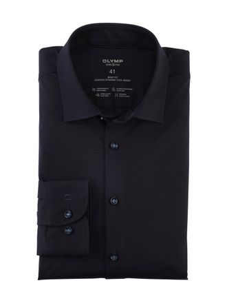 Olymp Herren Oberhemd Langarm Level Five 24/Seven,Single Jersey,Body fit,New York Kent,Marine 18,42