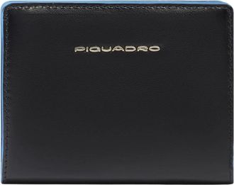 Piquadro Femme, Accessoires, Noir, Taille: ONE Size Petit portefeuille &agrave; deux volets avec poche &agrave; monnaie