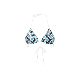 Casablanca Femme, Maillots de bain, Bleu, Taille: 42 FR Monogram Bikini Top