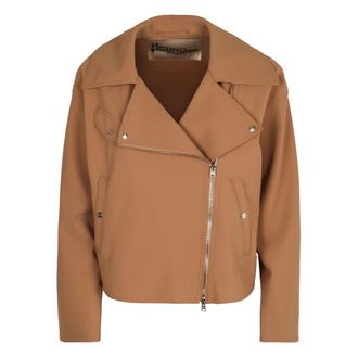 Herno Asymmetrische Bikerjacke - - Jackets - Damen - Braun - L