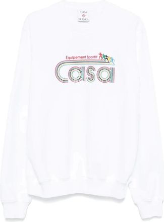 Casablanca SweaT-shirt en coton imprim&eacute; Casa - Homme - Sweatshirts et sweats &agrave; capuche - Blanc - Taille: M