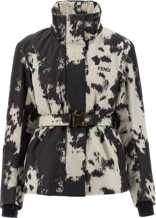 Fendi Frosted Fauna Technical Ski Jacket - Black