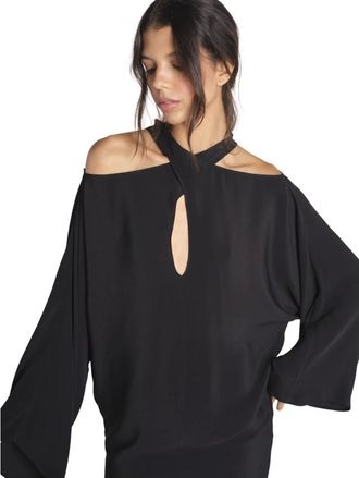Federica Tosi Femme, Robes, Noir, Taille: 34 FR Miniabito collo intrecciato