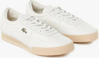 Lacoste Baskets unies en cuir m&eacute;lang&eacute;
