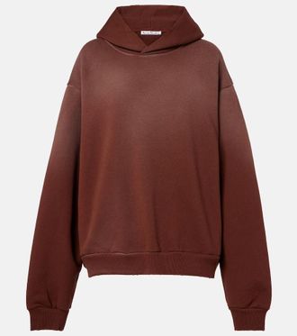 Acne Studios Sweat-shirt &agrave; capuche en coton m&eacute;lang&eacute; &agrave; logo