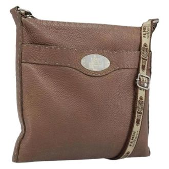 Fendi Sac bandouli&egrave;re en cuir Pre-owned - Femme - Pre-owned - Brun - Taille: ONE Size