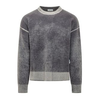 Amish Pull col rond - Homme - Pulls - Gris - Taille: L