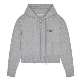 Givenchy Kapuzenpullover mit Rei&szlig;verschluss - - Sweatshirts & Hoodies - Damen - Grau - M