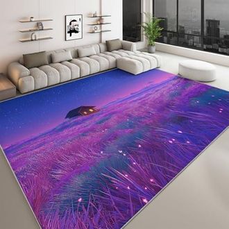 Generic Tapis Lavable &agrave; Poils Courts, Tapis Antid&eacute;rapant Doux Minimaliste &Eacute;l&eacute;gant Plantes Fantastique pour Salon Salle &agrave; Manger Chambre &agrave; Coucher et Bureau - 