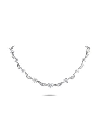 Luxury Bazaar collier en or blanc 18ct serti de diamants - Argent