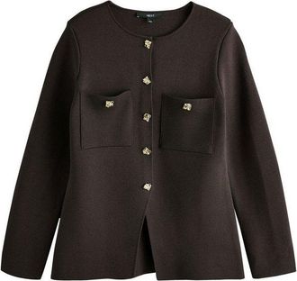 Next Strickjacke Elegante Strickjacke zum Kn&ouml;pfen (1-tlg)