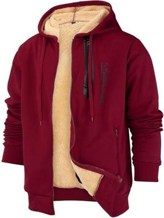 Generic Veste polaire en peluche pour homme - Manteau moelleux confortable pour homme - Printemps - Automne - Hiver - Imprimé numérique - Plus velours épais -