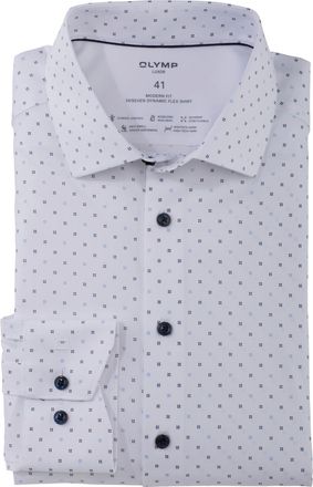 Olymp Herren Oberhemd Langarm Luxor.24.Seven,Rotationsdruck,modern fit,Global Kent,bleu 11,42