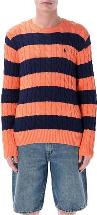 Polo Ralph Lauren Homme, Pulls, Multicolore, Taille: L Cable Stripes Sweater