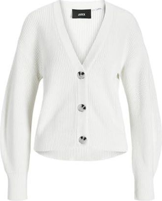 Jack & Jones Jxeliana Twist Cardigan tricoté, Blanche-Neige, XS Femme