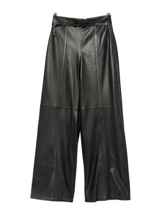 Emporio Armani Lederhose - Schwarz