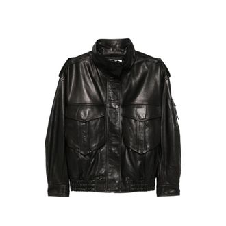 Frankie Shop Napa Multi-pocket Leather Jacket