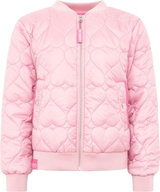 Zwillingsherz Damen Steppjacke mit Herzmuster - Leichte Bomberjacke - Kurze &Uuml;bergangsjacke f&uuml;r Fr&uuml;hling & Herbst - Komfortable Outdoorjacke mit Rei&szlig;verschluss - Sty