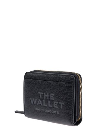 Marc Jacobs Womens Wallet The Mini Black Pebbled Leather