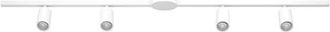Eglo Hochvolt Schienensystem Easy Track, erweiterbares Set mit 4 Deckenstrahlern, Deckenleuchte Schienenleiste aus Aluminium und Kunststoff in Weiß, Lampen