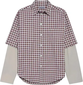 Balenciaga Shirt mit falschen &Auml;rmeln - - Shirts - Herren - Rot - L
