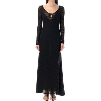 Tom Ford Womens Black Metallic Fibre Casual Dress