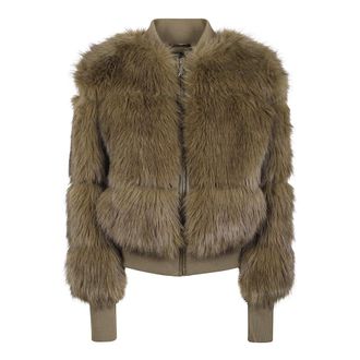 Patrizia Pepe Faux Fur & Shearling Jackets - - Jackets - Damen - Gr&uuml;n - S