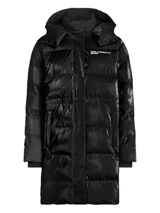 Karl Lagerfeld doudoune à bande logo - Noir