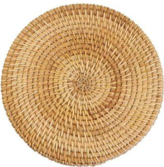 Generic dessous de verre en rotin - Isolation thermique et paille - Pour protection de table de salle &agrave; manger et casseroles chaudes ou plats - Tapis ronds ti