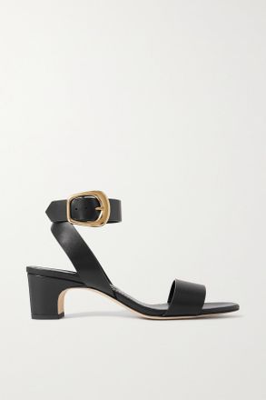 Manolo Blahnik Sandales En Cuir Brutas 50 - Noir