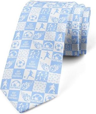 Generic Cravate Pour Homme Bleu Blanc &Eacute;troit Tie Fine Cravate Pour Hommes Pour &Eacute;v&eacute;nements Affaires F&ecirc;te