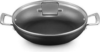 LE CREUSET Le Creuset Aluminium-Antihaft Profipfanne mit Deckel, Ø 28 cm, Für alle Herdarten inkl. Induktion geeignet, Anthrazit/Silber, 51107280010502