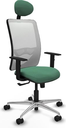 Piqueras y Crespo Arbeitsstuhl Zulema mit 1D-Armen, h&ouml;henverstellbarer Lendenwirbelst&uuml;tze und festem Kopfteil, ausgestattet mit Sincro 3-Positionen und Schneideschaum, 