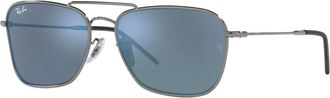 Ray-Ban Innovative Unisex Sonnenbrille Caravan Gunmetal Blau Verspiegelt - - Accessories - unisex - Grau - 58 MM