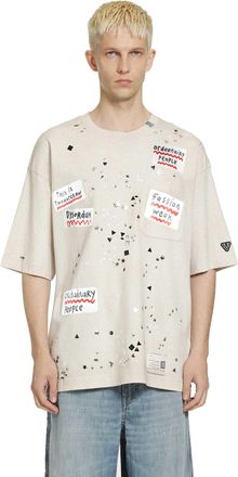 Miharayasuhiro Embellished Sticker T-Shirt