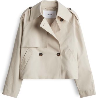 OPUS Damen Jacke | HAWENA Loose Trenchjacke aus nachhaltigem Baumwollmix Natural Glaze, 36