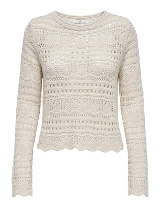 Jacqueline de Yong Jacqueline De Yong Damen Jdysun Lay L/S Boatneck Pullov. KNT Noos Strickpullover, Tapioca, XS