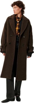 Sessun Femme, Manteaux, Brun, Taille: 40 FR MIA Long Coat