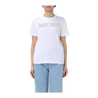 Just Cavalli T-Shirt mit Grafikdruck-Logo - - Tops - Damen - Wei&szlig; - M